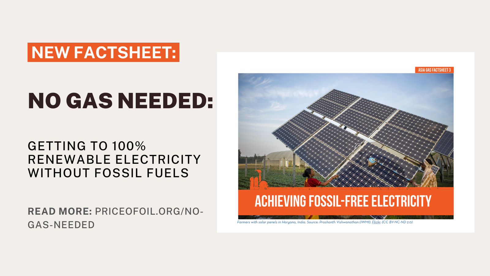 Asia Gas Factsheet #3: No Gas Needed - Oil Change International